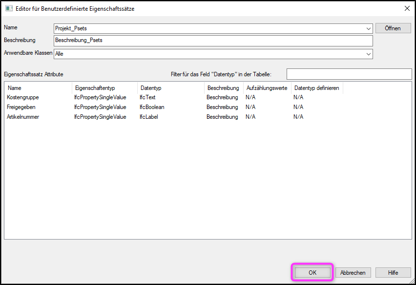 Wie werden Psets angelegt? – DDScad Support Site